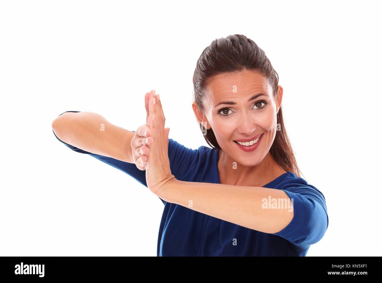 Lady clapping hi-res stock photography and images - Alamy