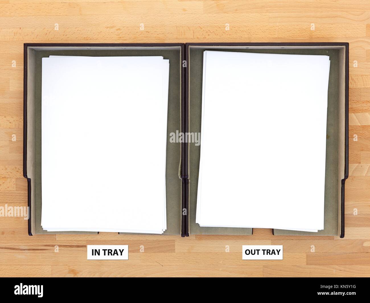 A close up shot of an office work tray Stock Photo - Alamy