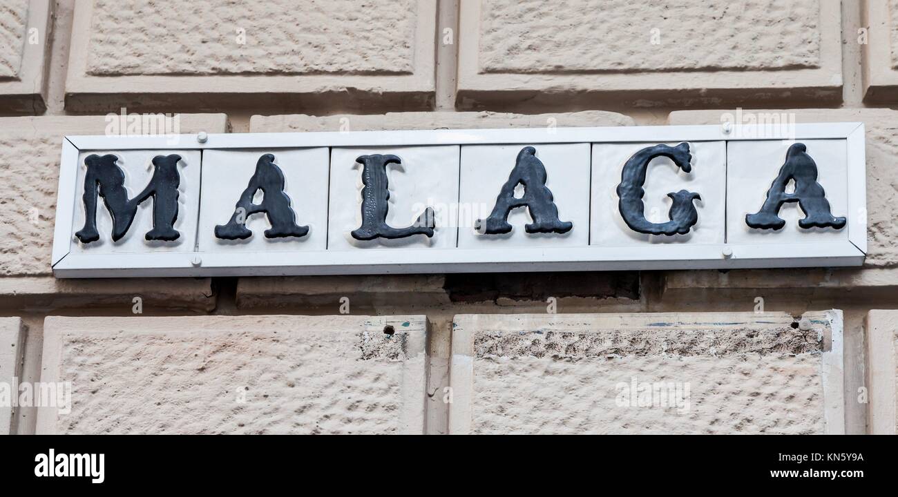 Malaga spain spanish sign hi-res stock photography and images - Alamy