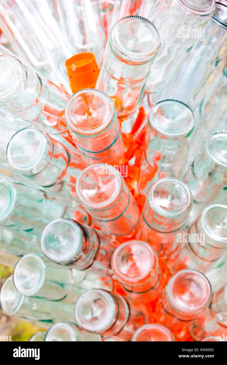 Empty Wine Bottle Rack Glass High Resolution Stock Photography and ...