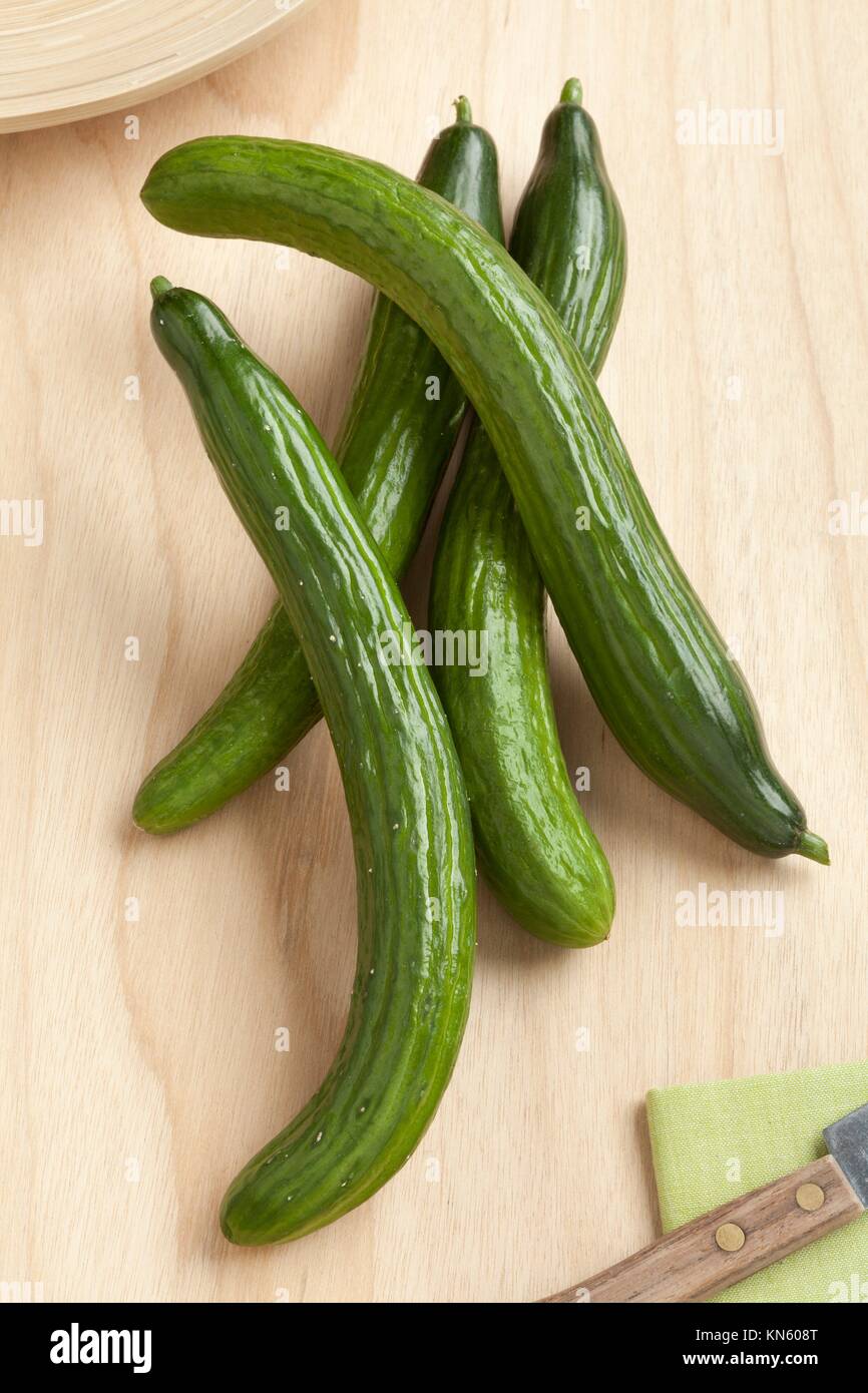 Image of home grown cucumbers hi-res stock photography and images - Alamy