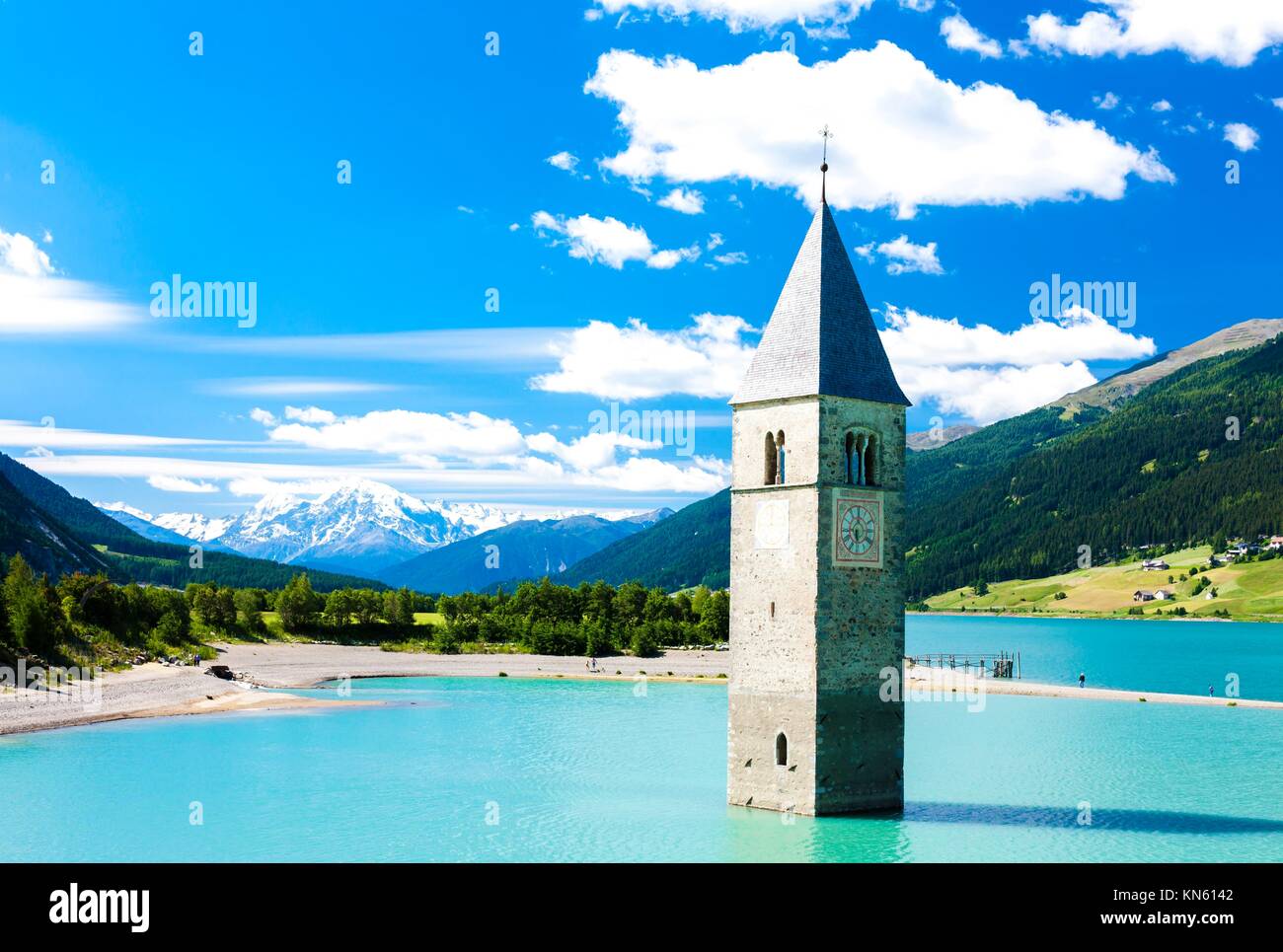 Resia lake reschensee hi-res stock photography and images - Alamy