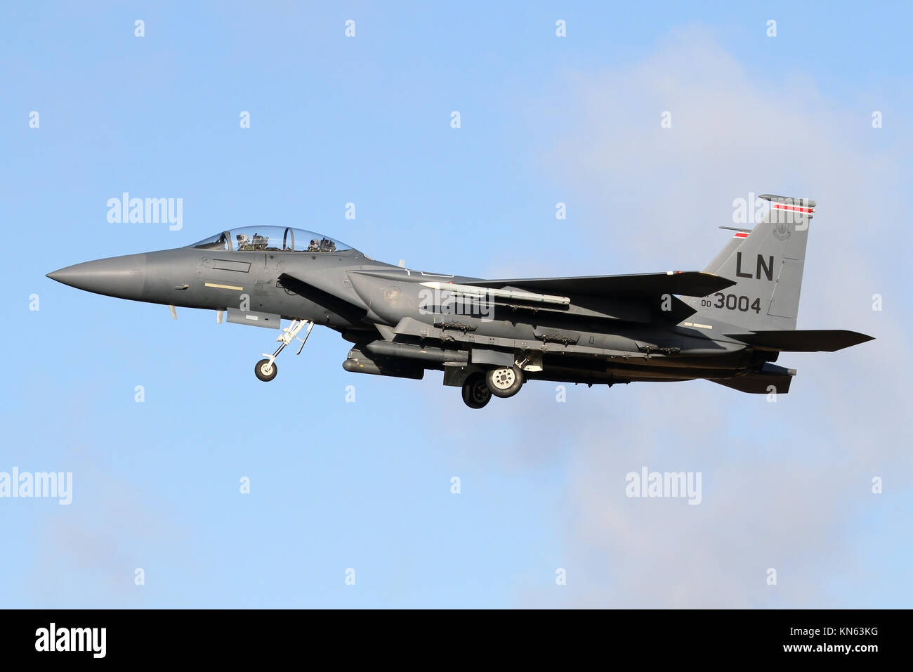 F-15E from the RAF Lakenheath based 494th Fighter Squadron overshooting ...