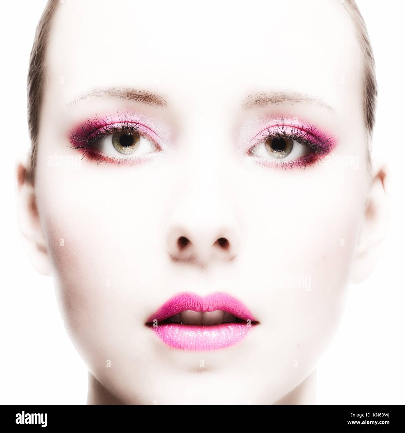 Beautiful model woman face portrait Cut Out Stock Images & Pictures - Alamy