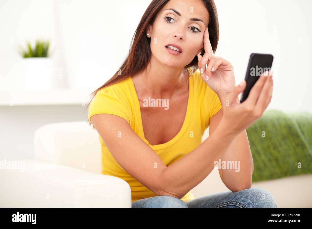 Lady thinking in depth hi-res stock photography and images - Alamy