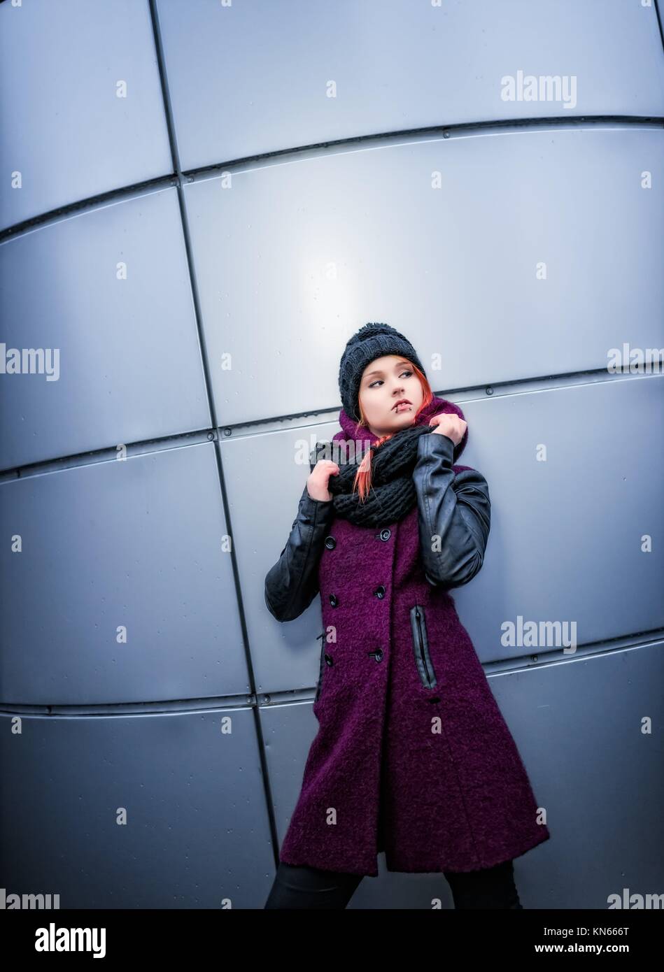Woman wearing stocking cap hi-res stock photography and images - Alamy