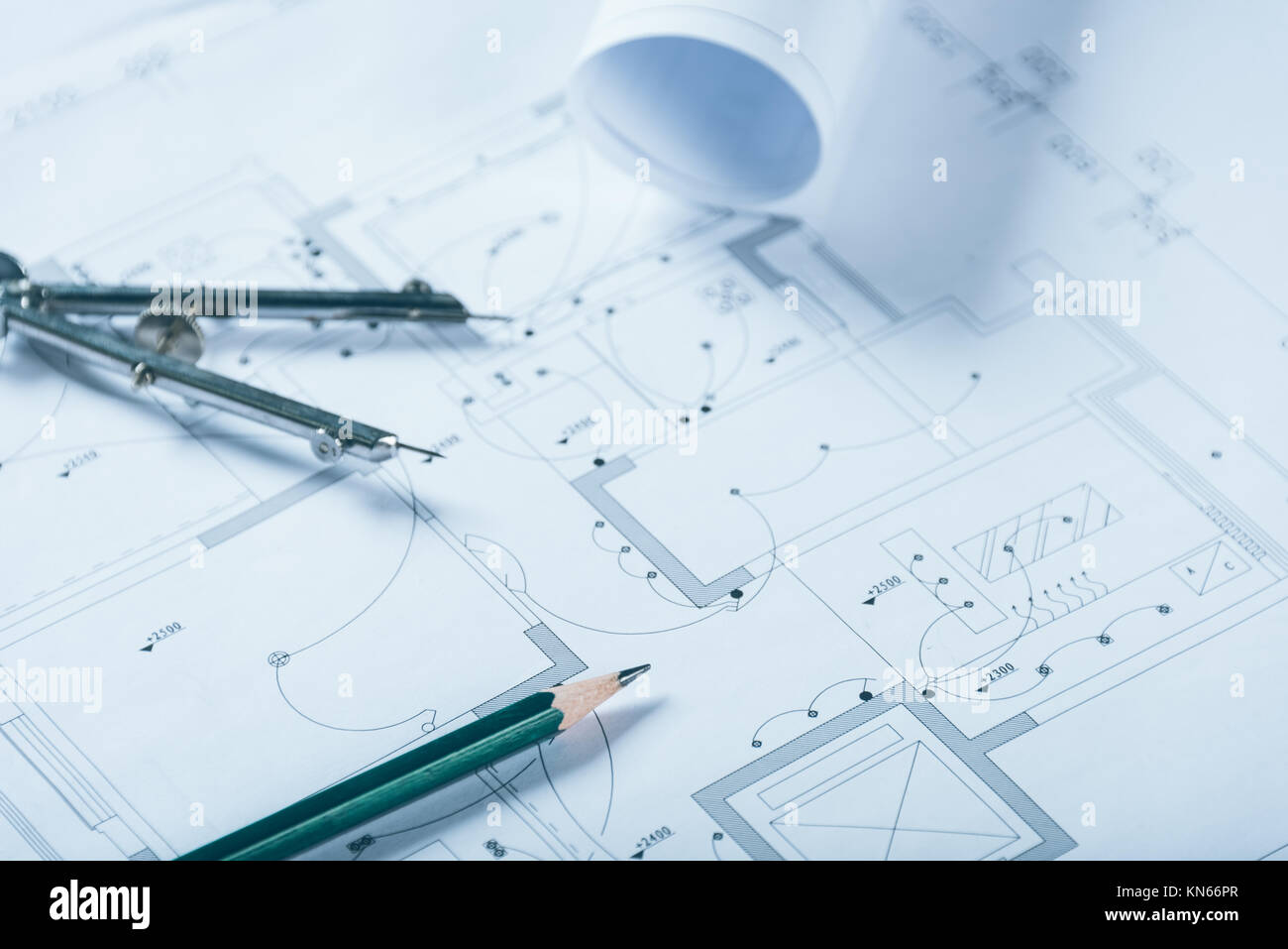 detail shot of Architectural blueprints Stock Photo - Alamy