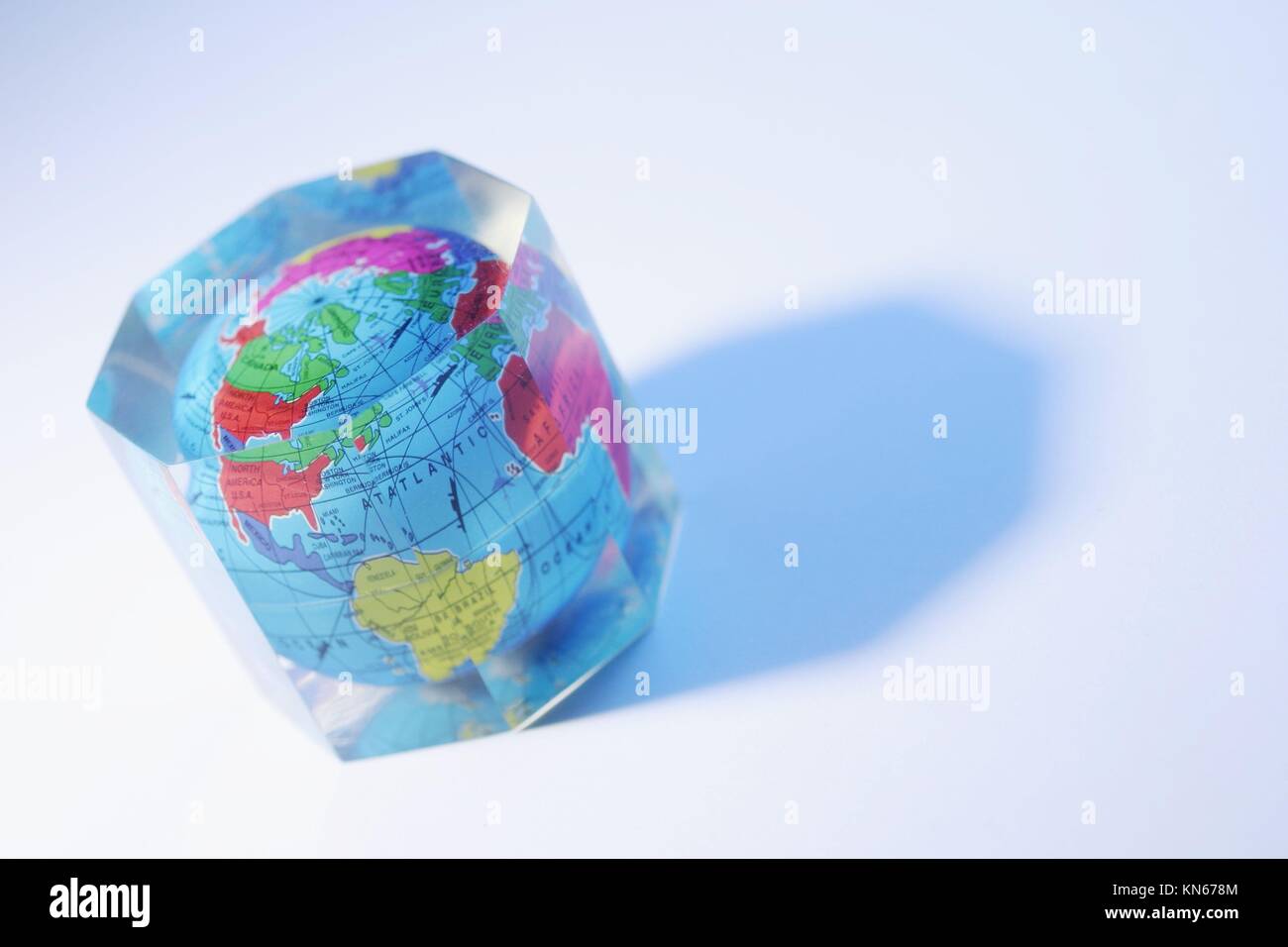 World globe paperweight Stock Photo - Alamy
