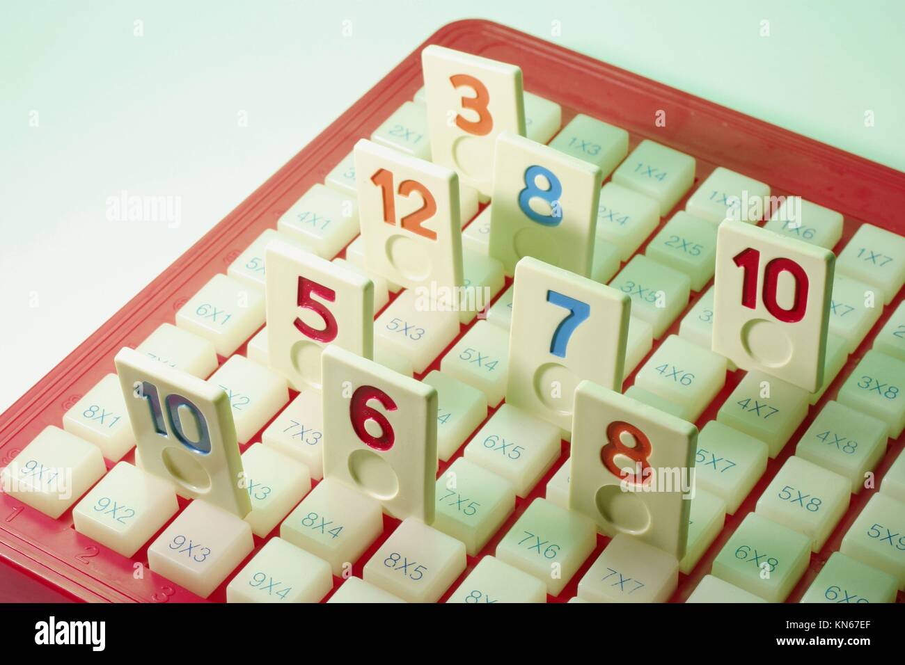 Numbers and multiplication tablet Stock Photo - Alamy