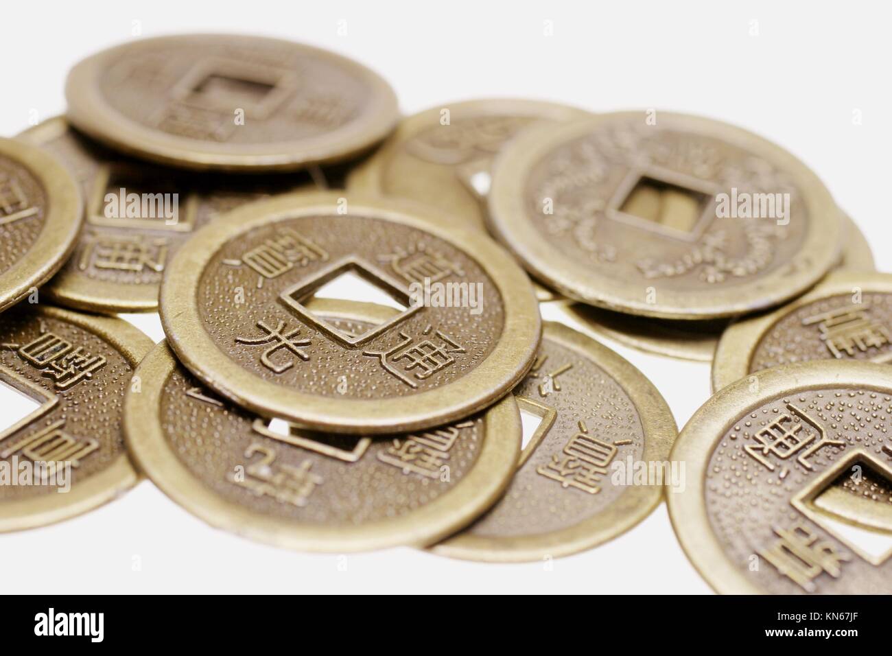 Antique Chinese coins Stock Photo - Alamy