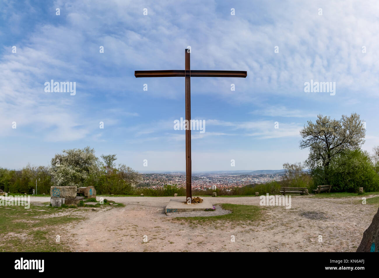 Birkenkopf Stuttgart Park Monument Location Overlook View Panorama ...