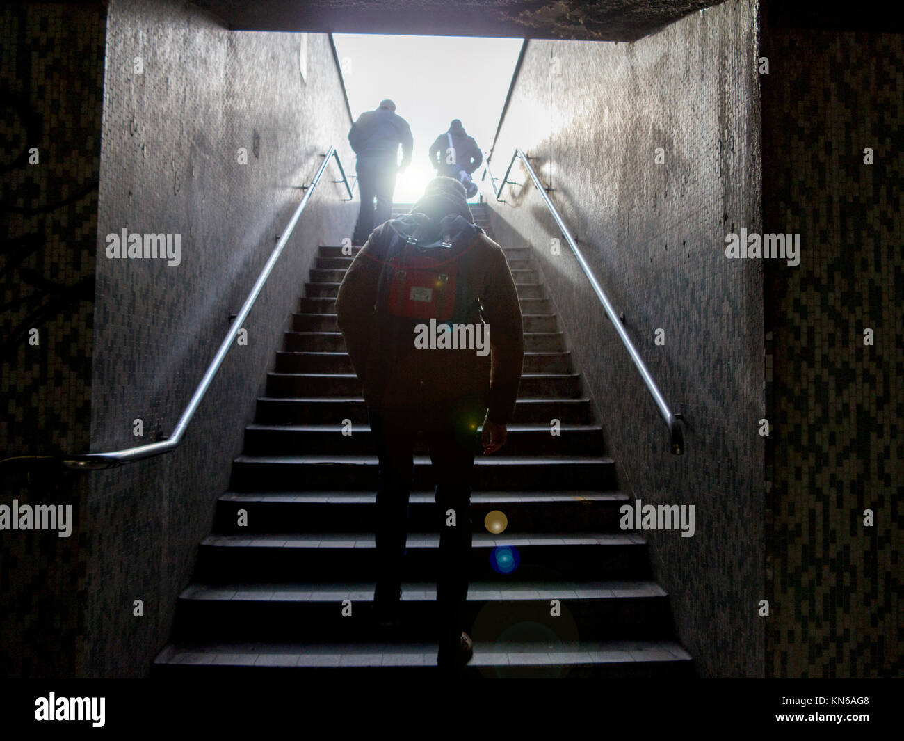 Man men ascending stairs hi-res stock photography and images - Alamy
