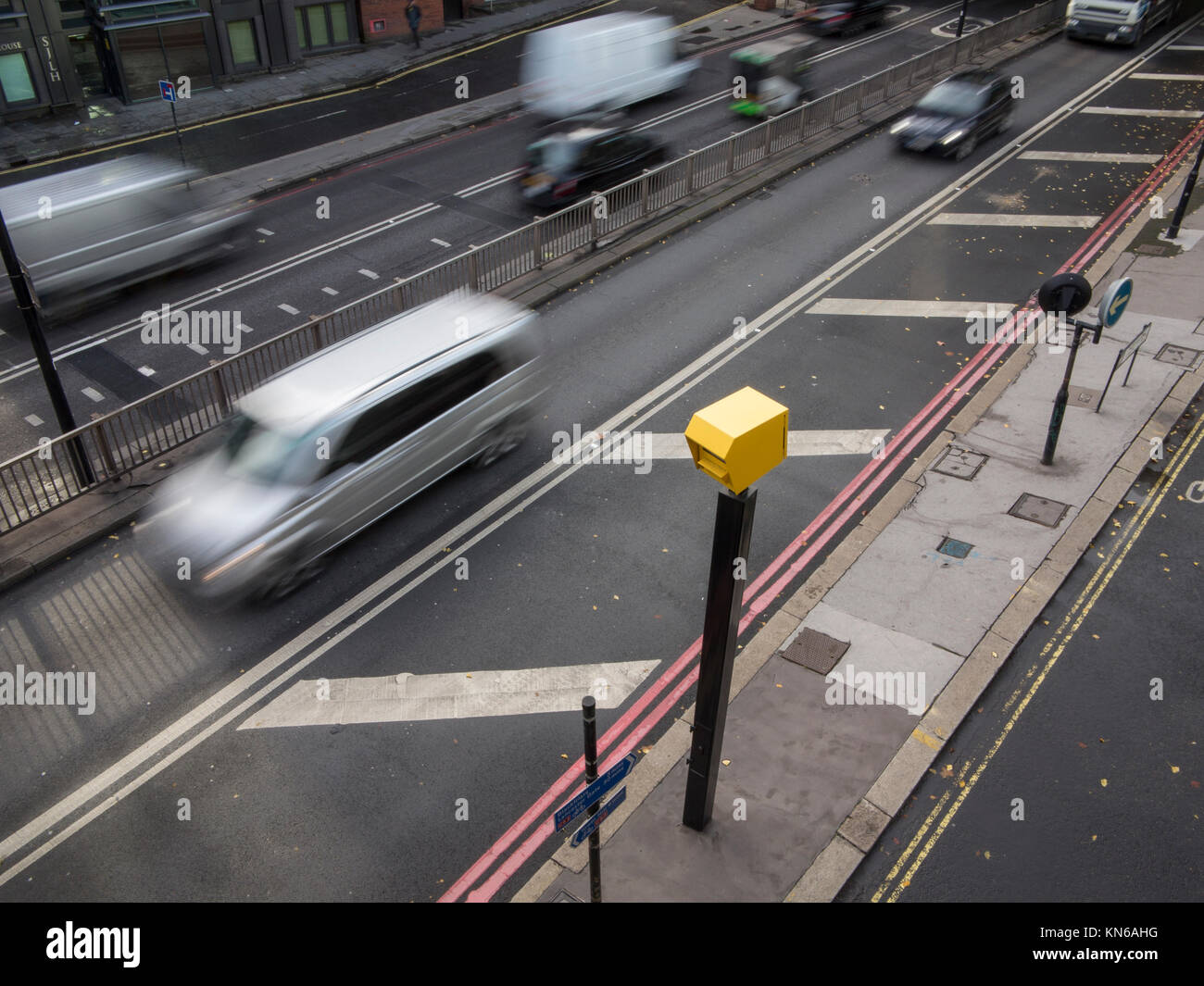Cars speeding through a speed trap Stock Photo - Alamy