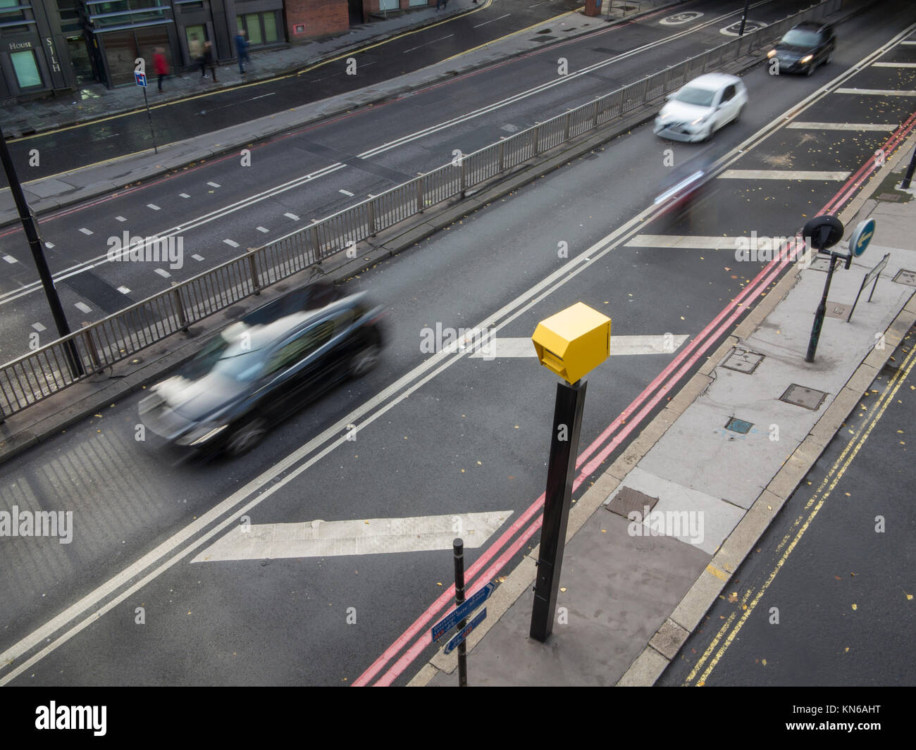 Cars speeding through a speed trap Stock Photo - Alamy