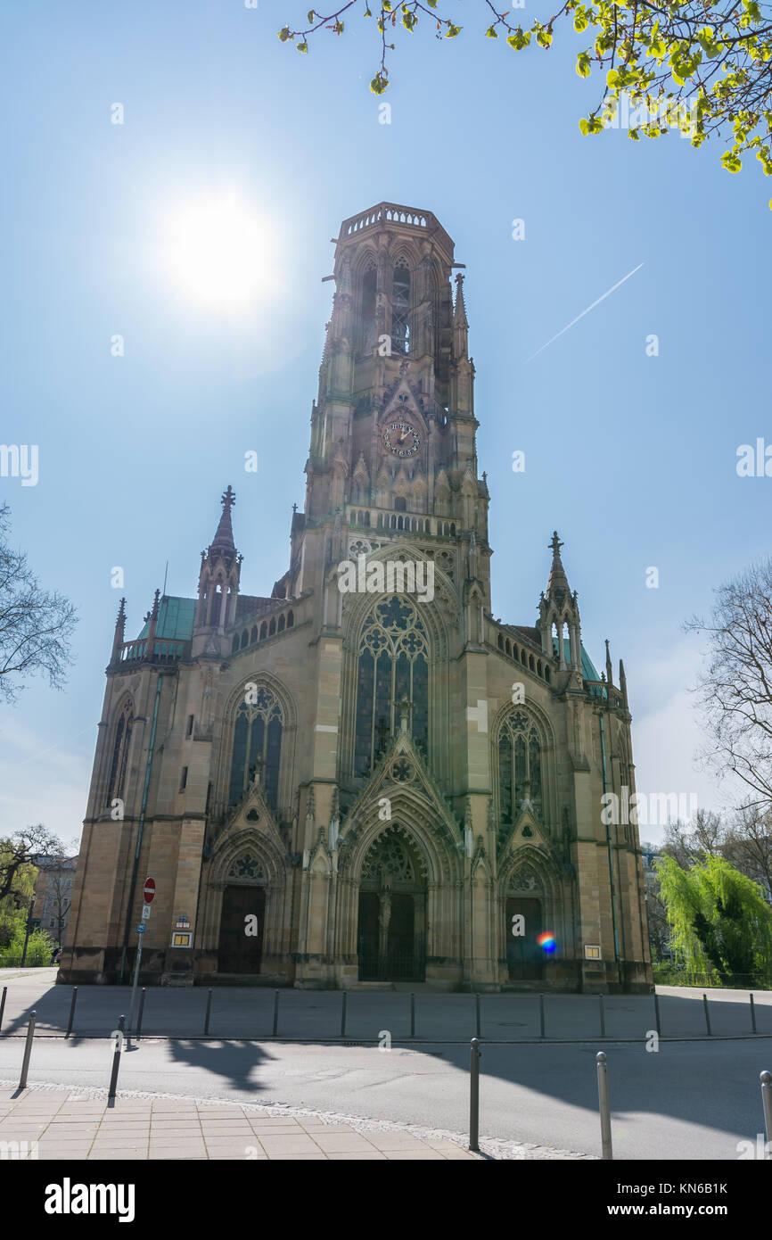 Feuersee Stuttgart Germany Europe Cathedral Religious Old Architecture ...