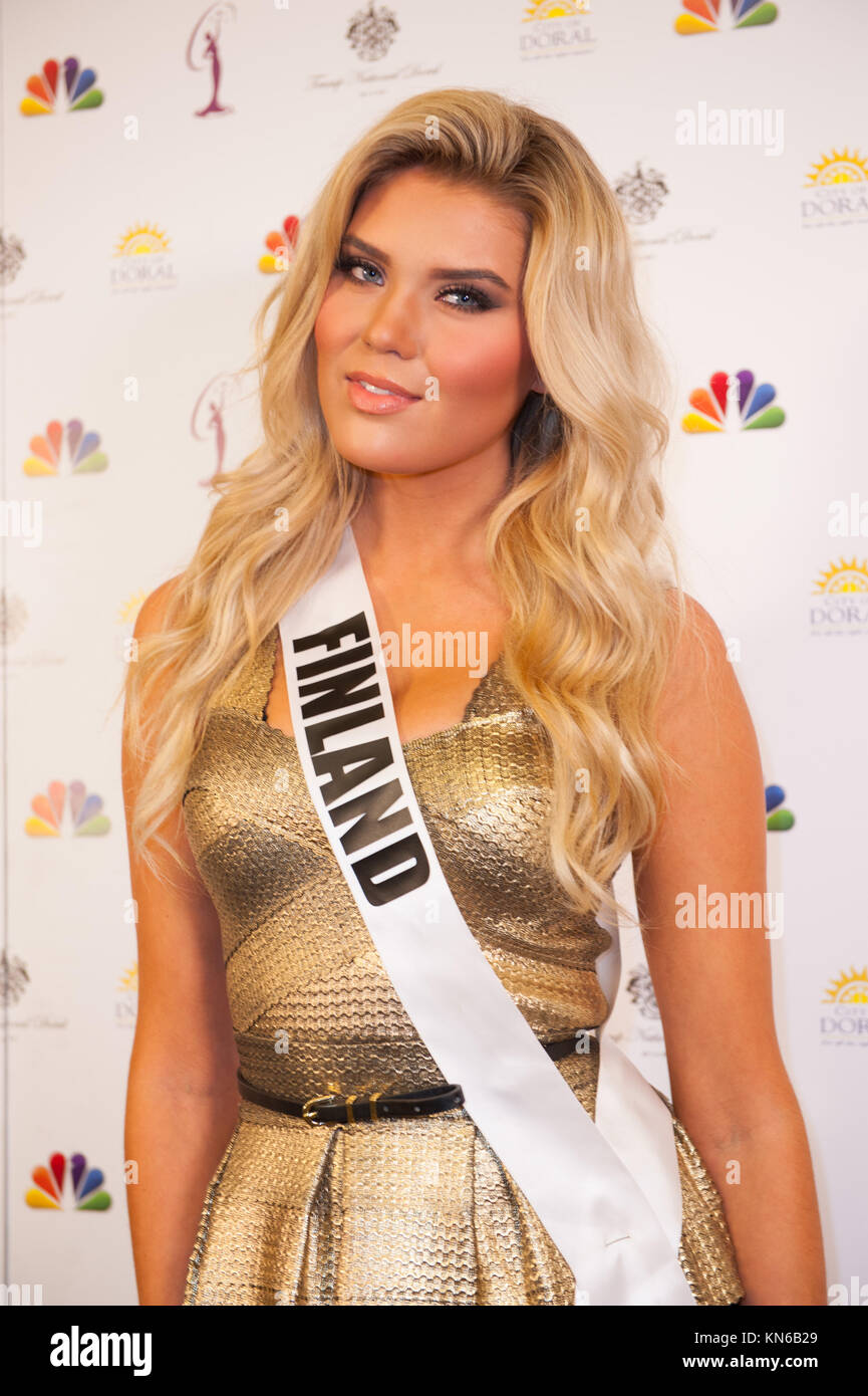 MIAMI, FL - JANUARY 20: FINLAND BEA TOIVONEN attends a Miss Universe ...