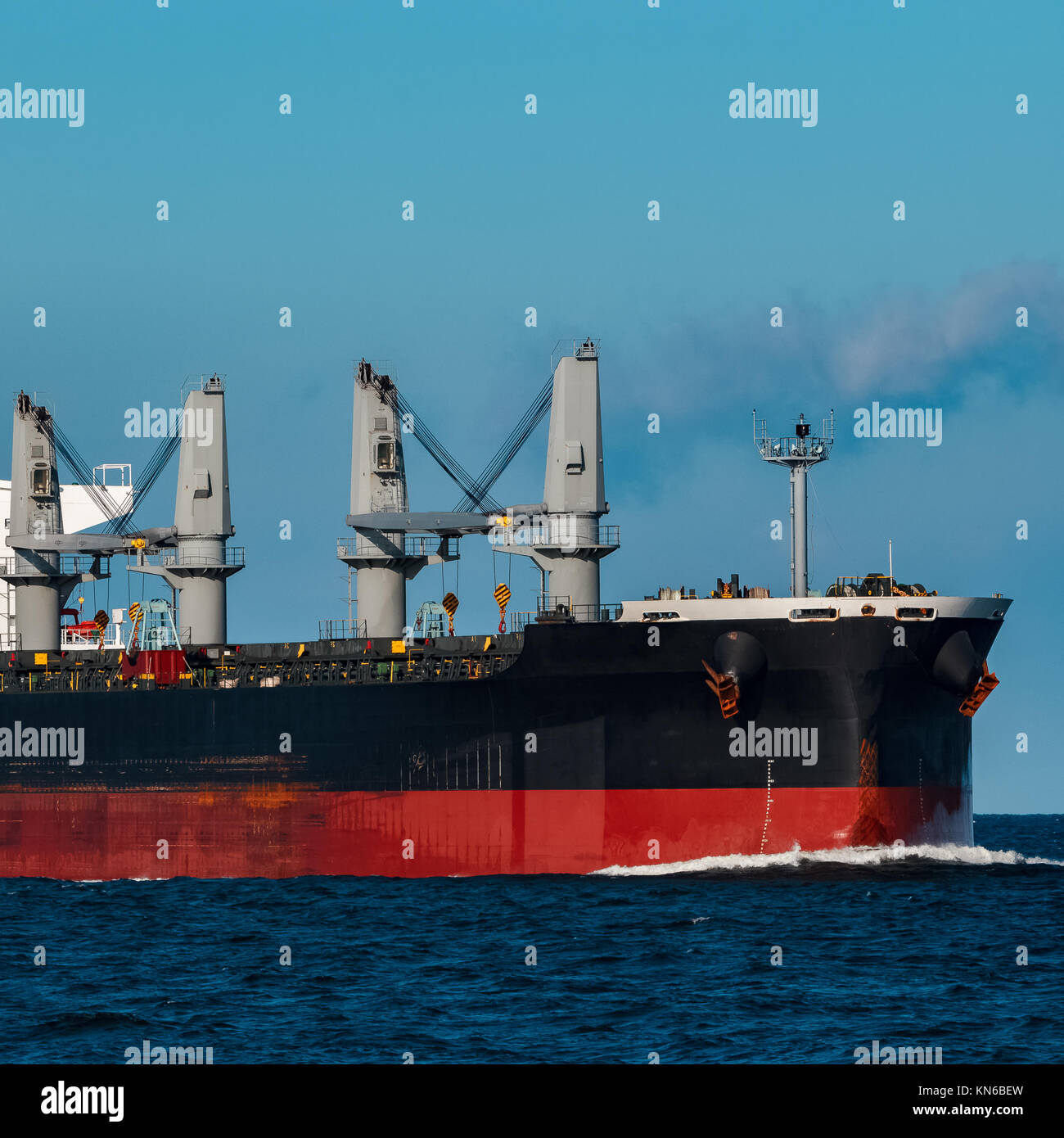 Black bulker ship. Logistics and merchandise transportations Stock ...