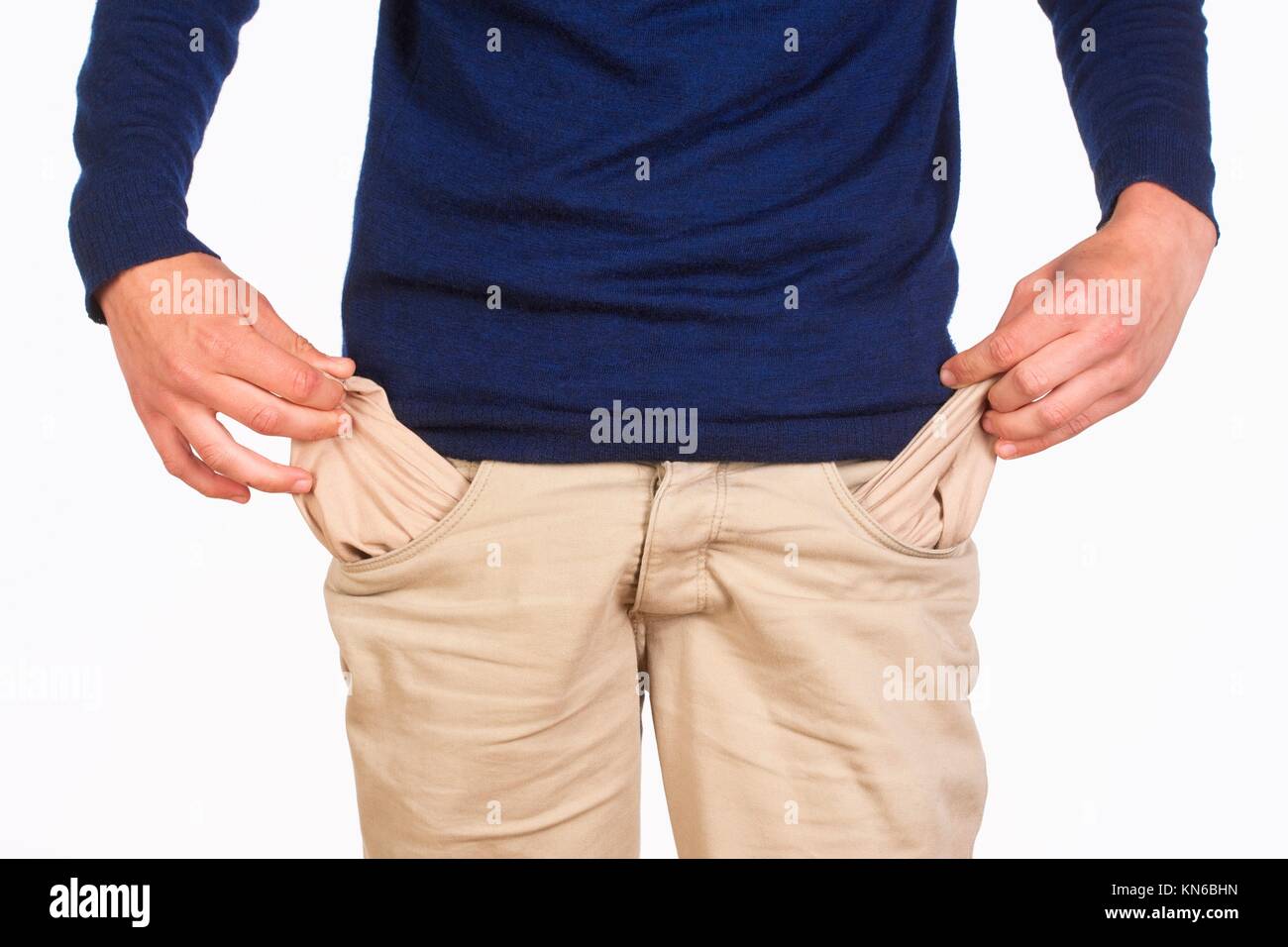 Man searching pockets hi-res stock photography and images - Alamy