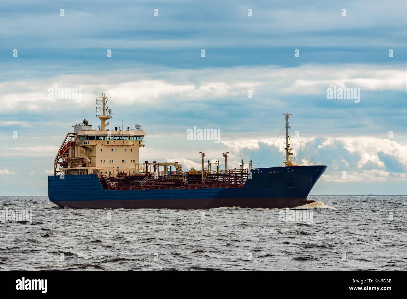 Blue tanker. Toxic substances and petroleum products transfer Stock ...