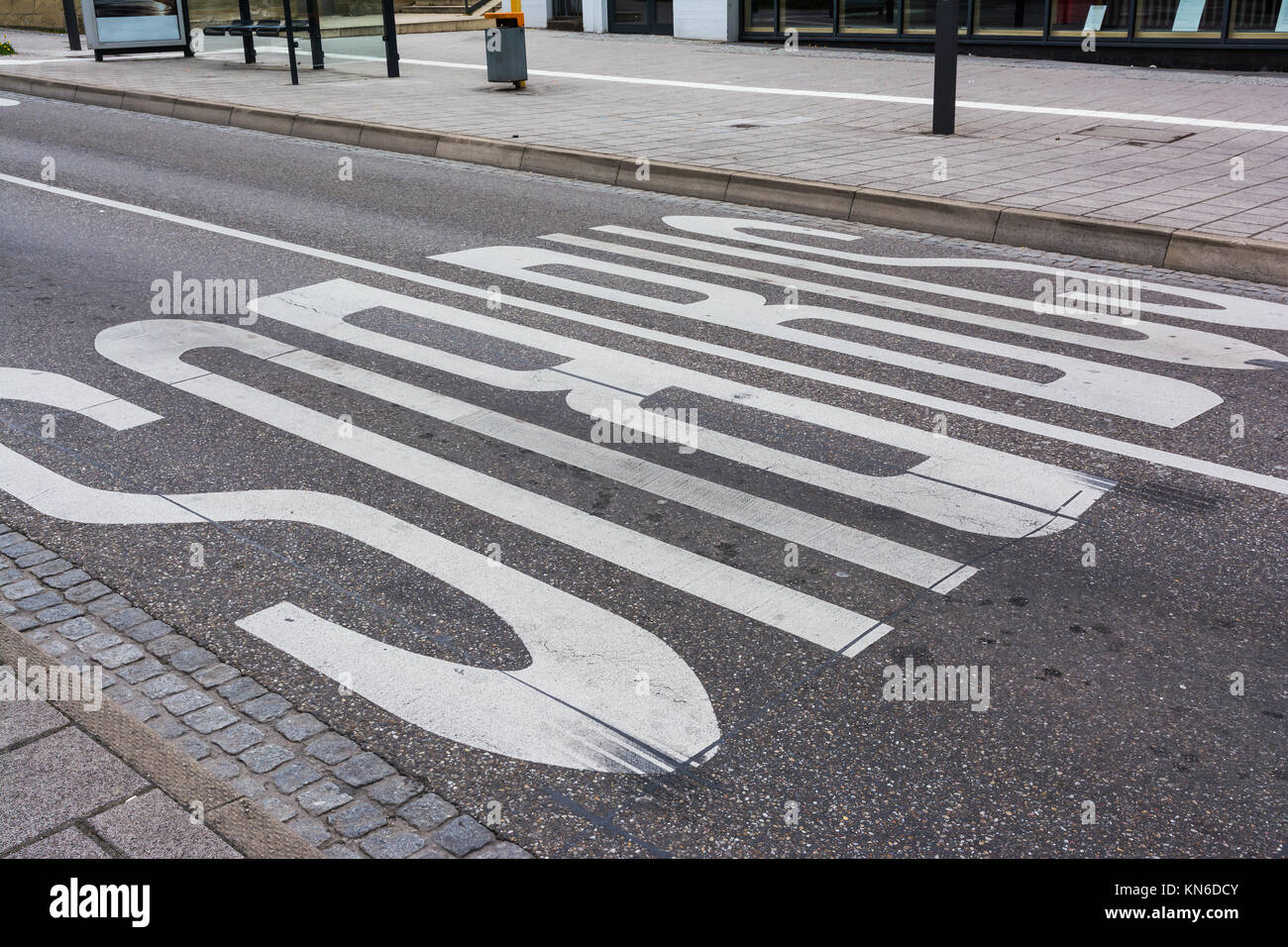 Bus Safety Markings Road Painted Lines Lanes Public Transportation City ...