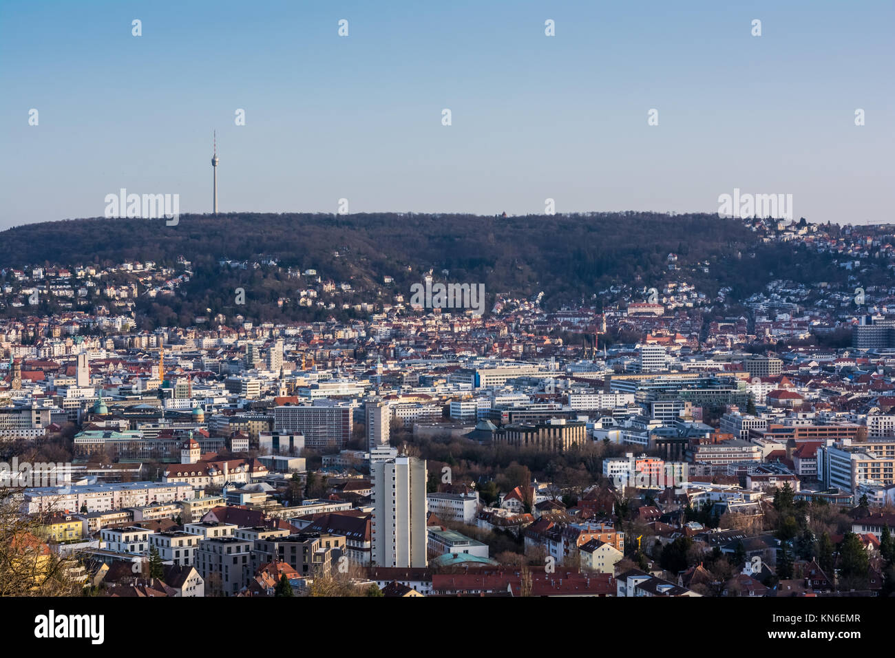 Stuttgart Cityscape Landscape Capital City Baden Wuerttemberg Day Night ...