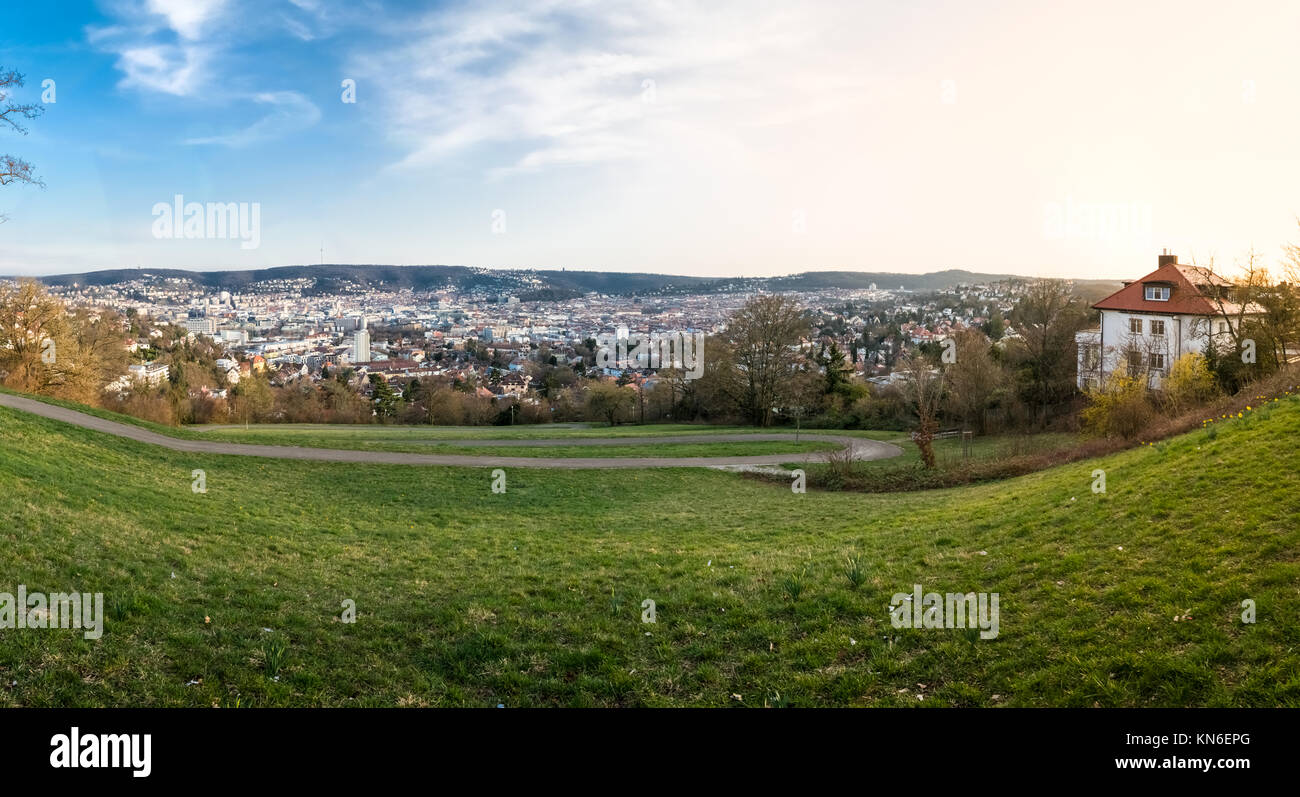 Stuttgart Cityscape Landscape Capital City Baden Wuerttemberg Day Night ...
