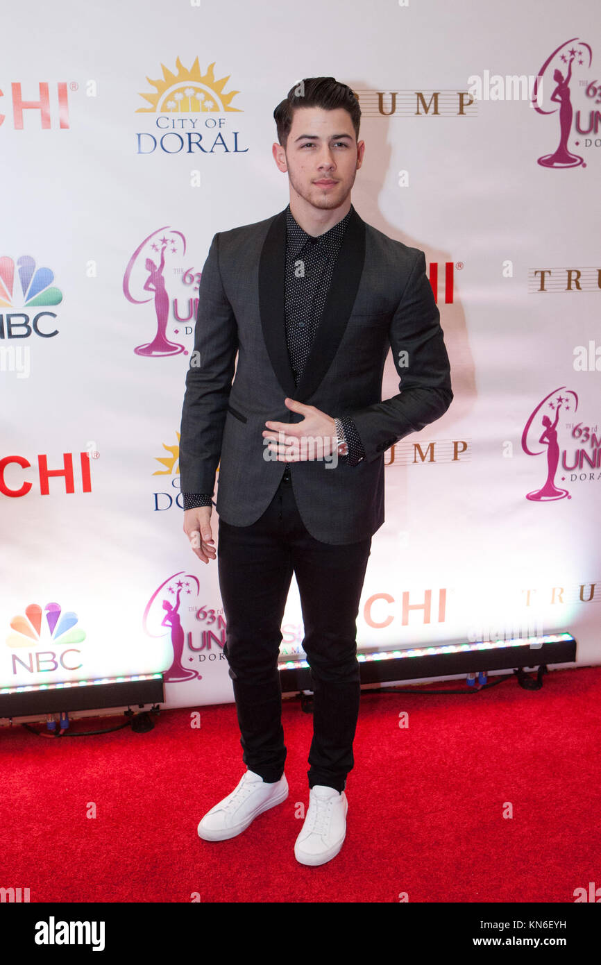 DORAL, FL - JANUARY 25: Nick Jonas attends The 63rd Annual Miss ...