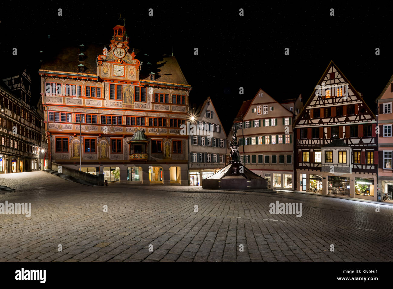 Tuebingen Rathaus Marktplatz Night Sky Starry Beautiful European ...