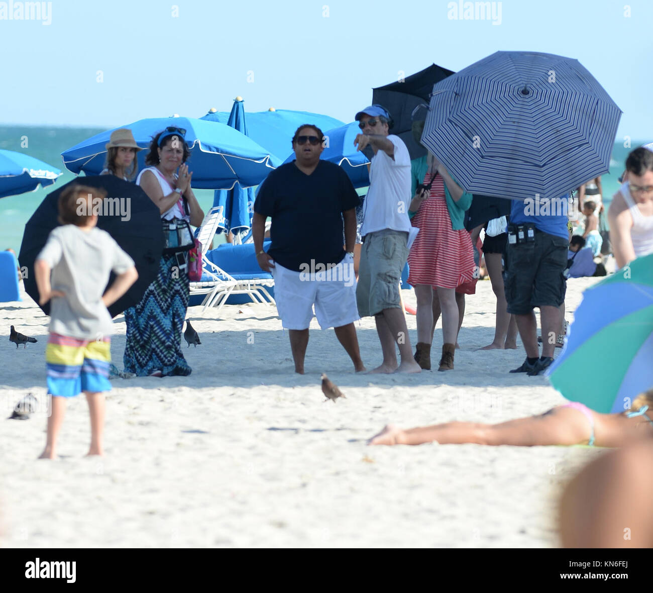 MIAMI BEACH, FL - MAY 08: Actors Jonah Hill his co star Miles Teller ...