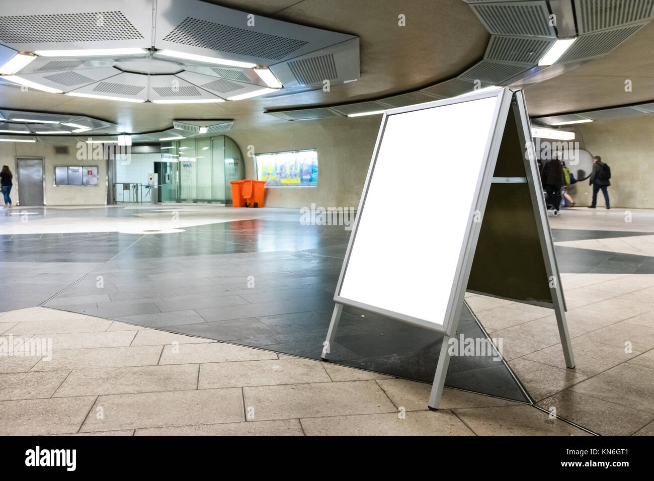 Blank Underground Subway Advertisement Empty Space Indoors Interior ...