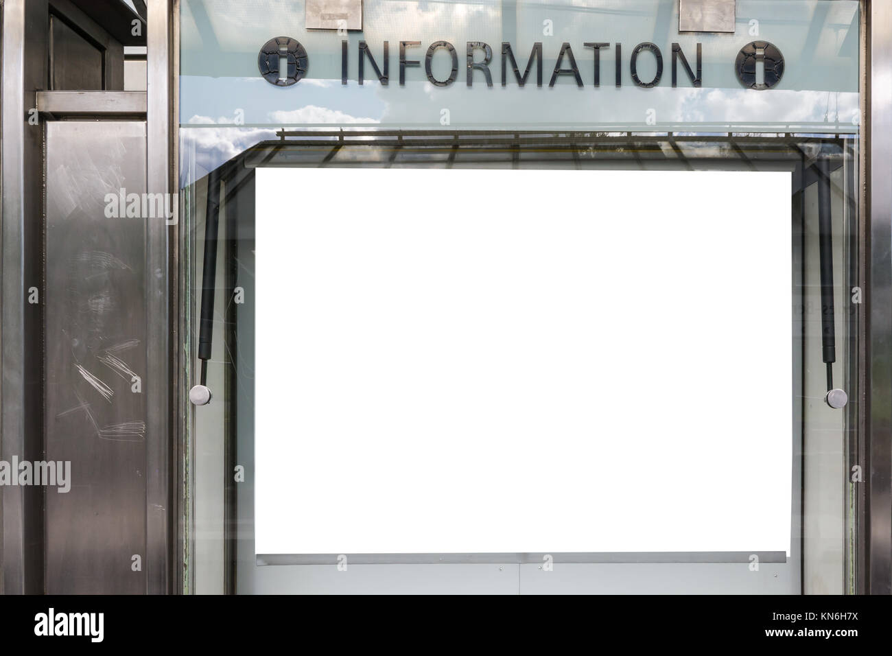 Blank White Information Sign Transportation Tourist Travel System ...