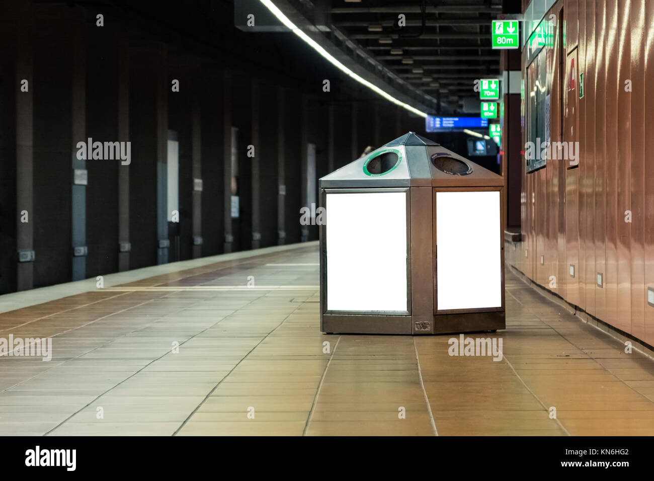 Subway Isolated White Advertisement Space Blank Mockup Transportation ...