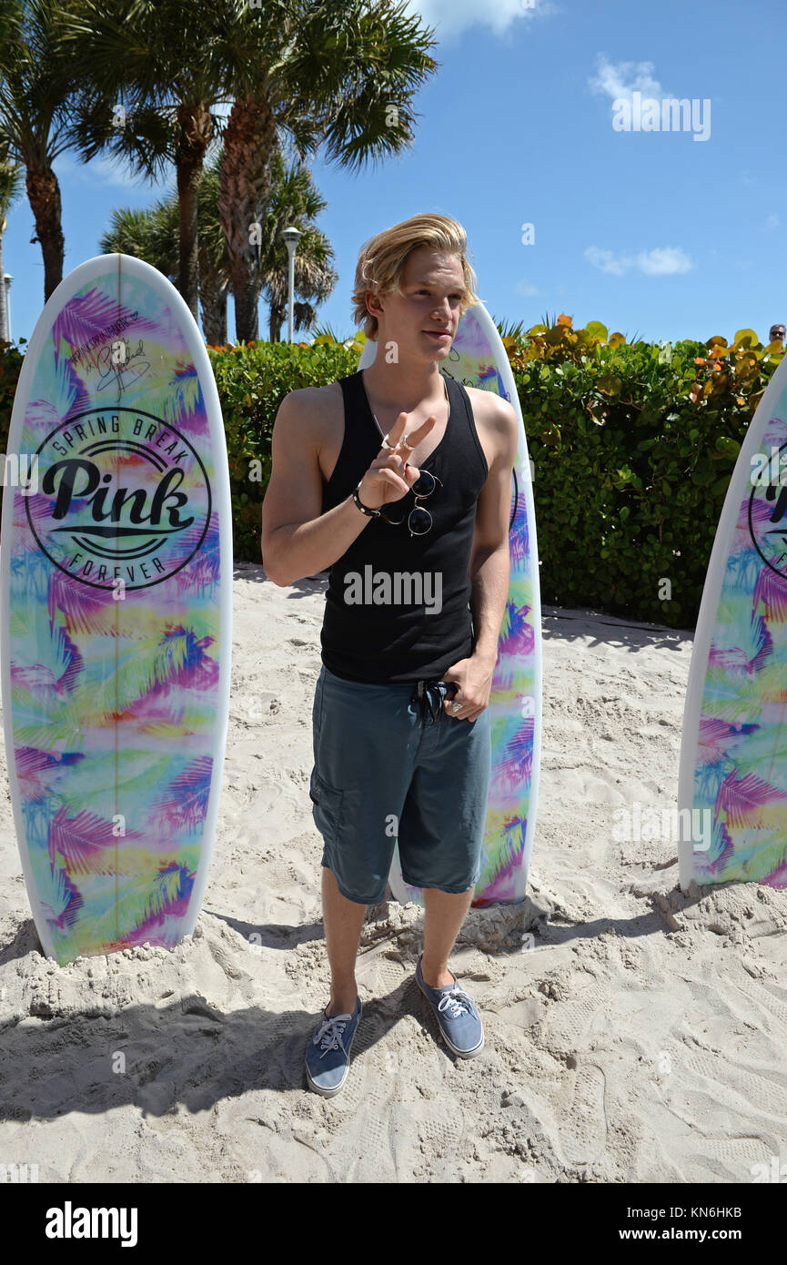 MIAMI BEACH, FL - MARCH 14: Cody Simpson attends Victoria's Secret PINK ...
