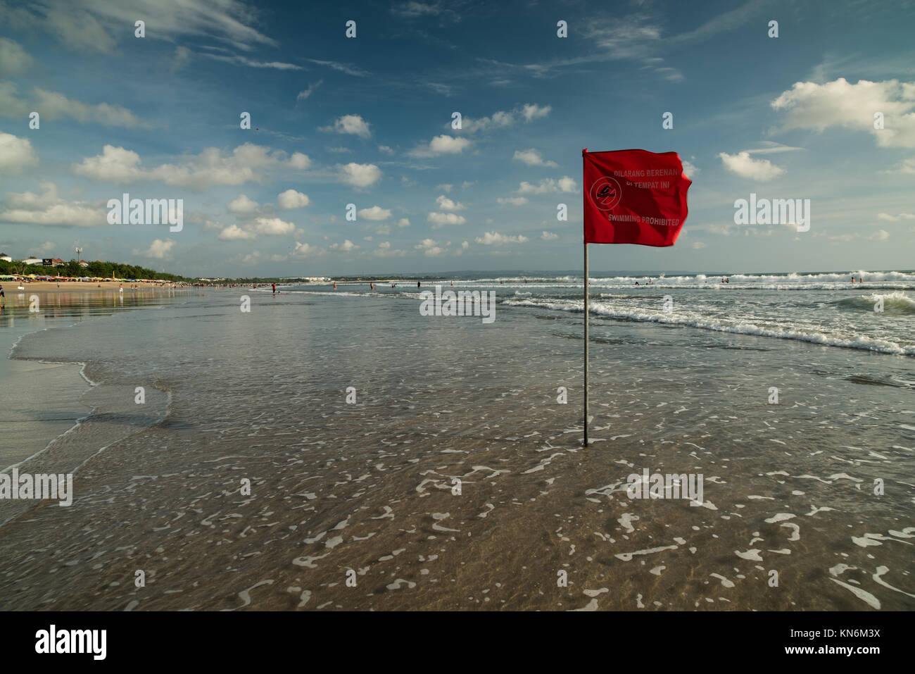 Wave flag - The Kuta beach in Bali Indonesia Stock Photo - Alamy