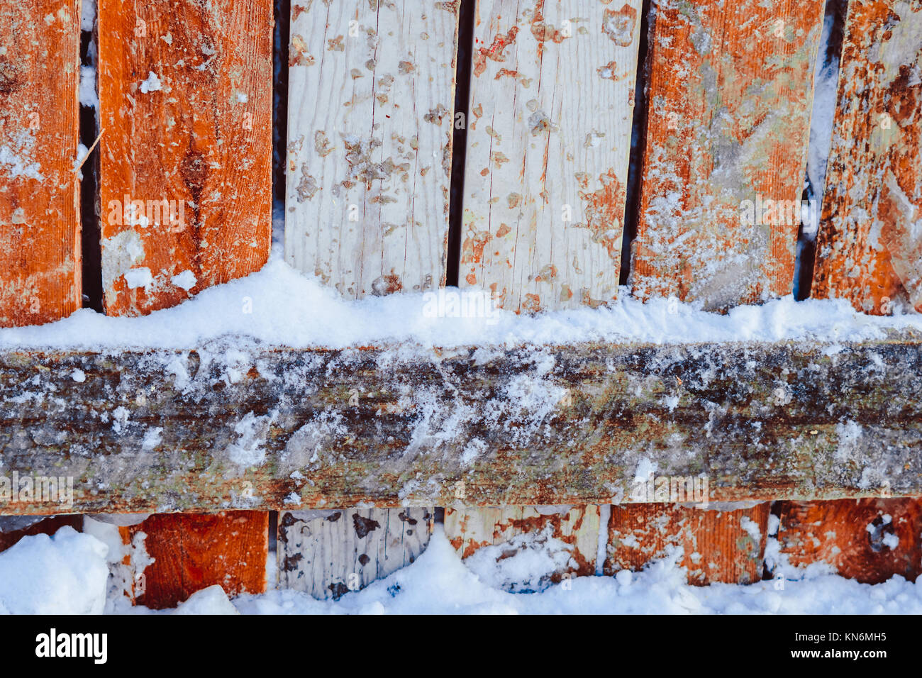 wood texture with snow and ice on the street Stock Photo - Alamy