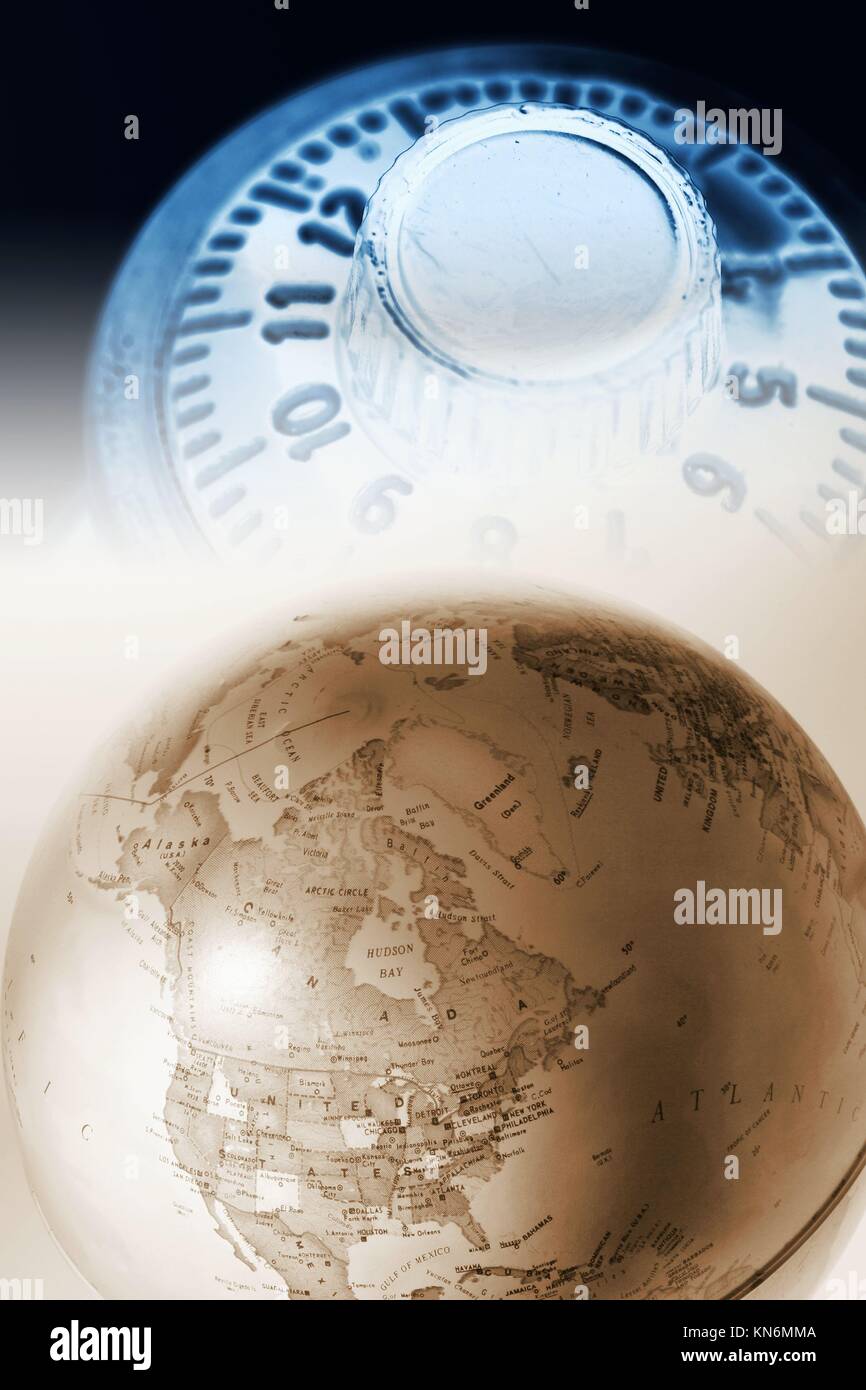 Globe with lock hi-res stock photography and images - Alamy