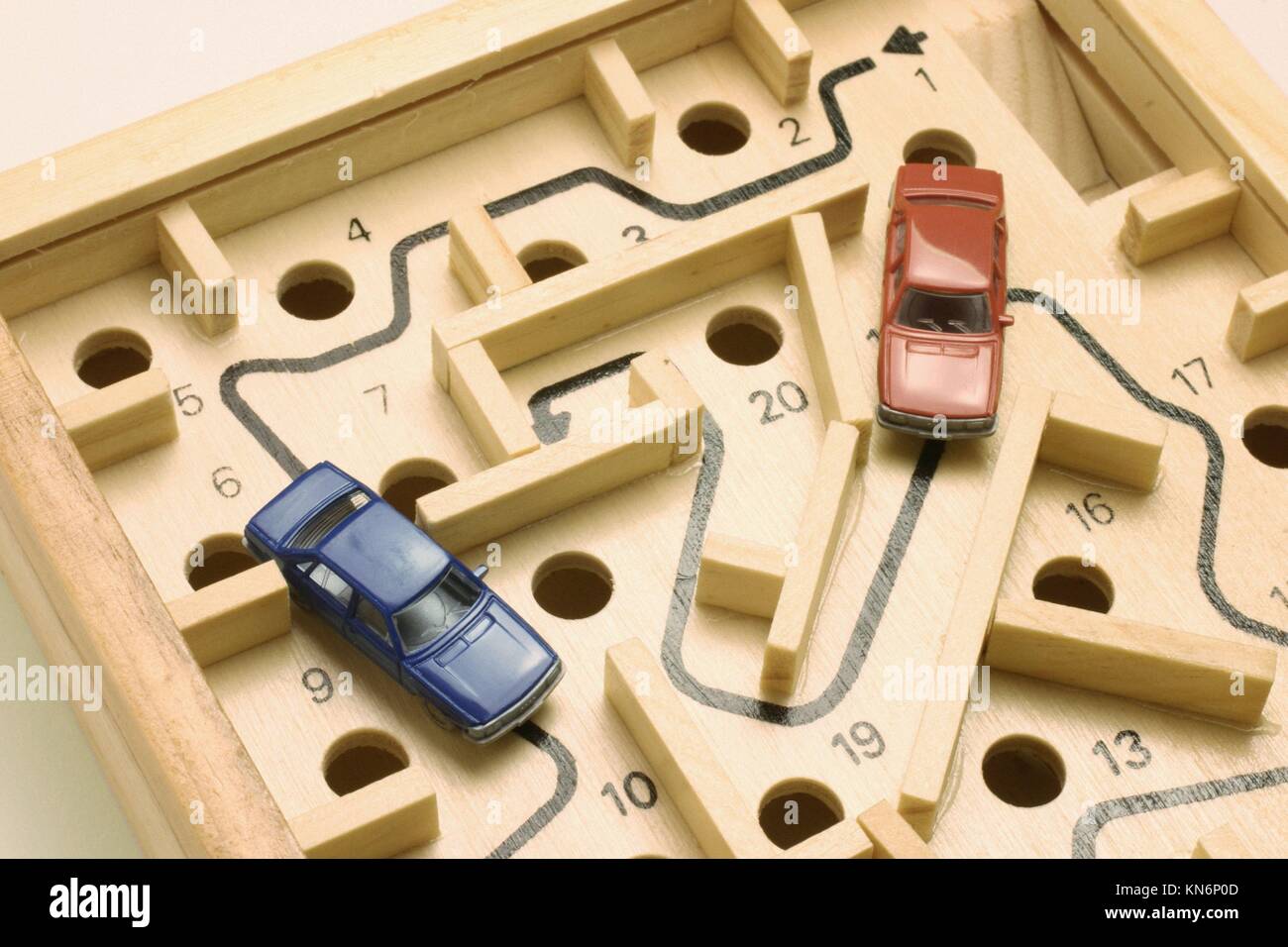 Model cars on maze Stock Photo - Alamy