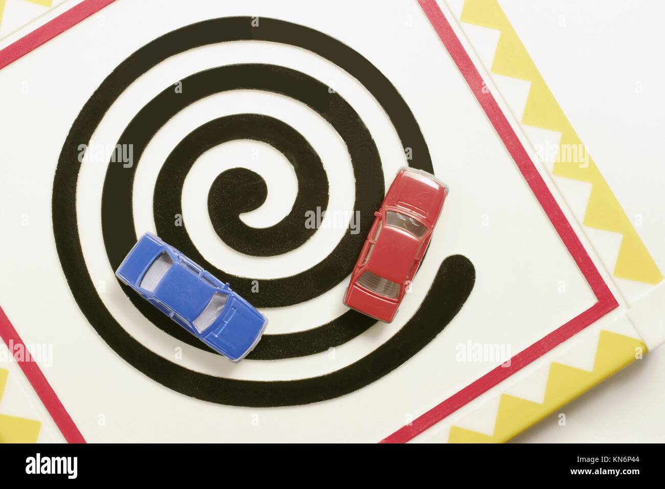 Model cars on circles Stock Photo - Alamy