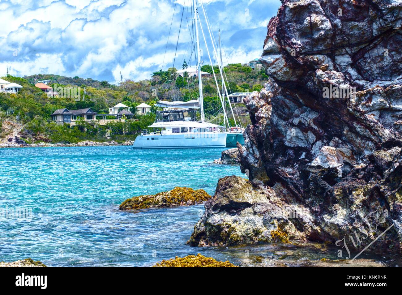 Chocolate Hole Bay Stock Photo - Alamy