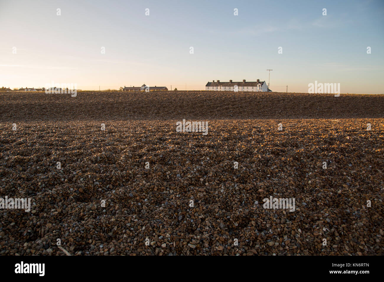 Beautiful and unique sunset landscape at Shingle Street, Suffolk ...