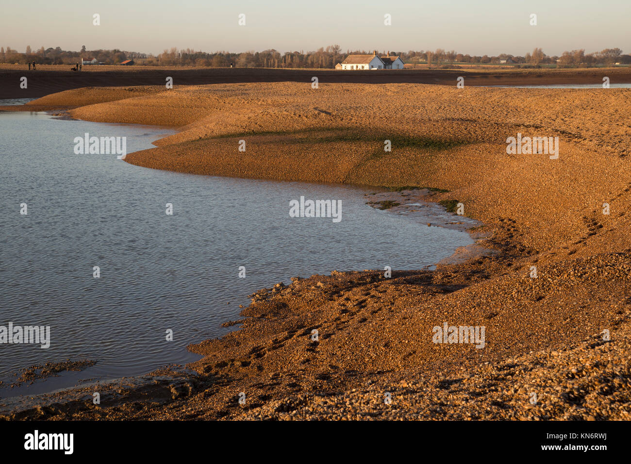 Beautiful and unique coastal landscape during sunset at Shingle Street ...