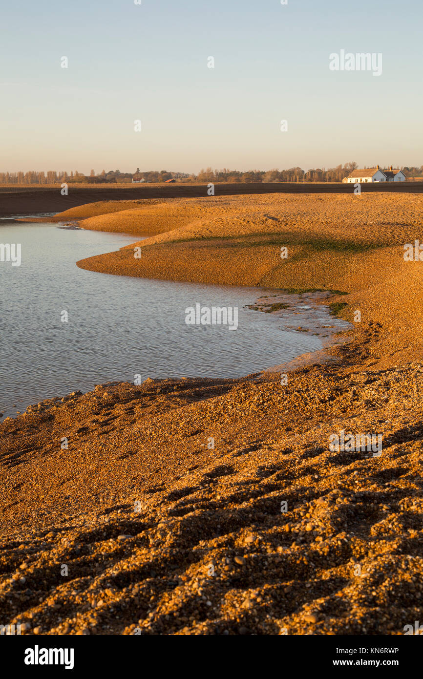Beautiful and unique sunset landscape at Shingle Street, Suffolk ...
