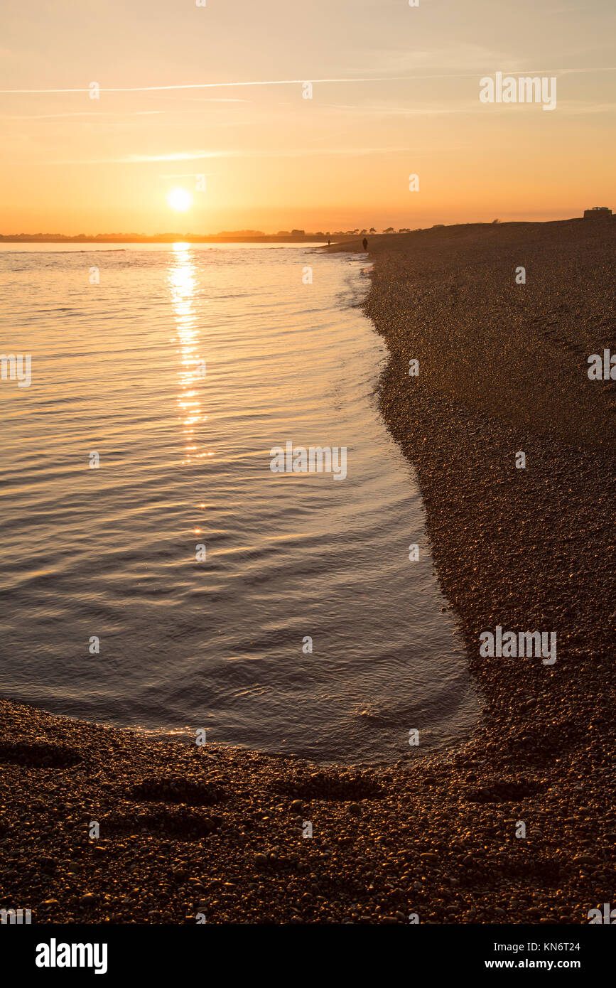 Beautiful and unique sunset landscape at Shingle Street, Suffolk ...