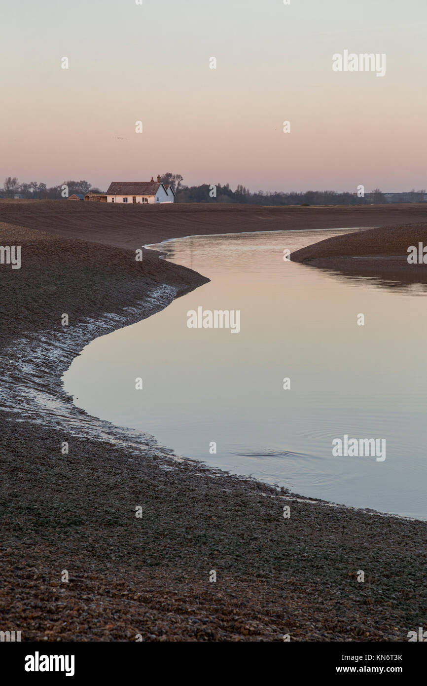 Beautiful and unique sunset landscape at Shingle Street, Suffolk ...