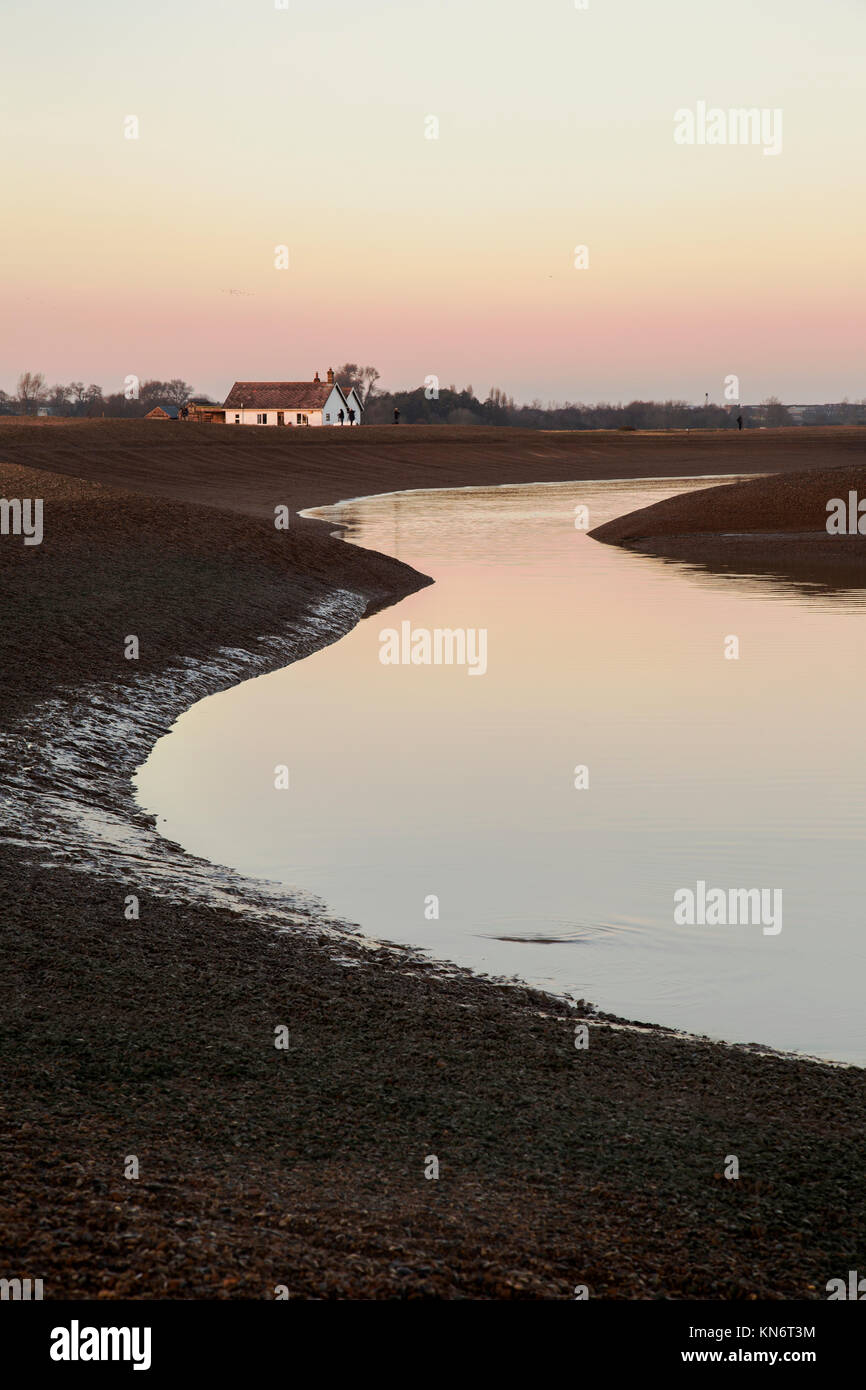 Beautiful and unique sunset landscape at Shingle Street, Suffolk ...