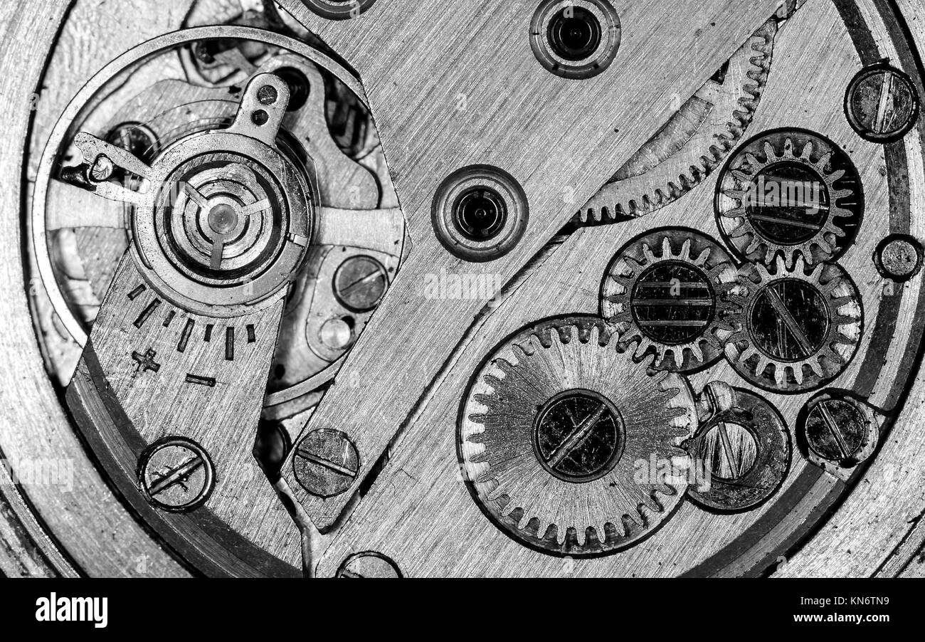 clockwork vintage mechanical watch, high resolution and detail Stock ...
