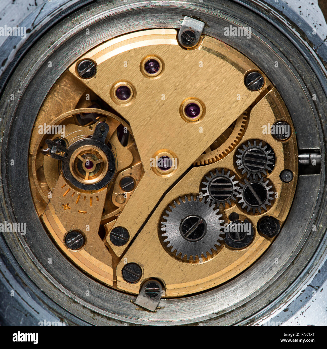 clockwork vintage mechanical watch, high resolution and detail Stock ...