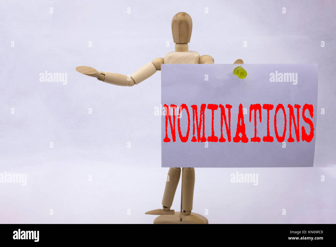 Conceptual hand writing text caption inspiration showing Nominations ...