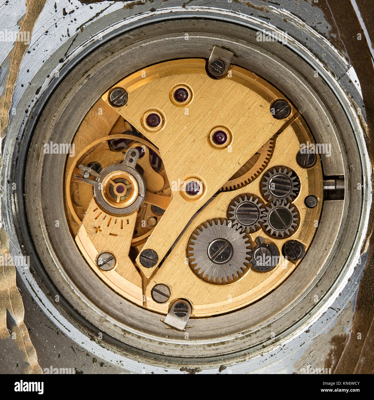 clockwork vintage mechanical watch, high resolution and detail Stock ...