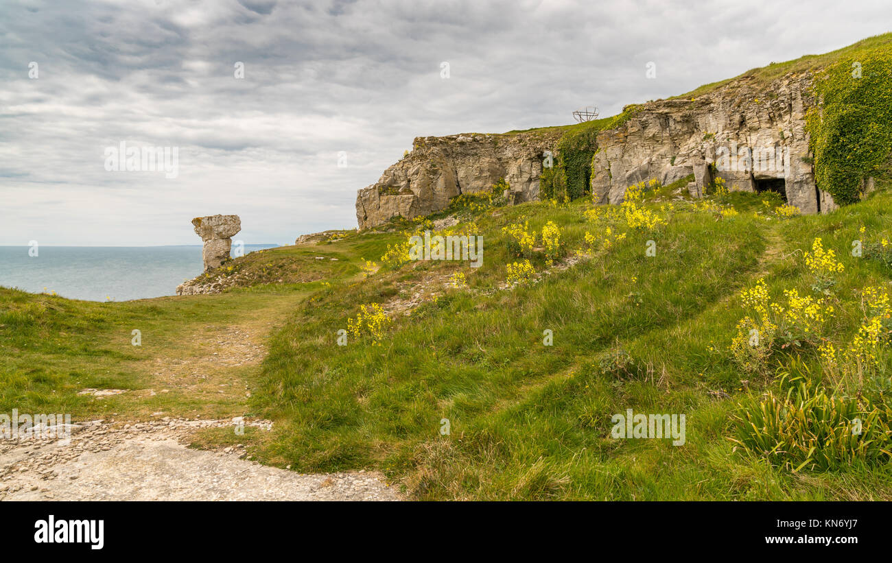Quarry Ruins at St Aldhelm's Head, near Worth Matravers, Jurassic Coast ...
